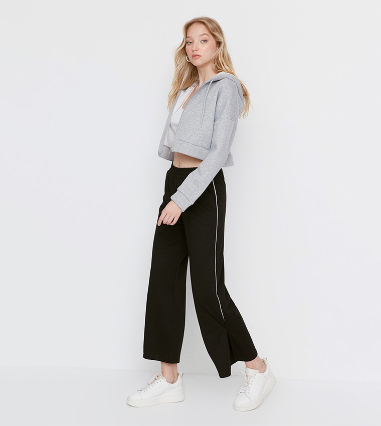 Buy Trendyol Sideline Stripe Sweatpants In Black | 6thStreet UAE
