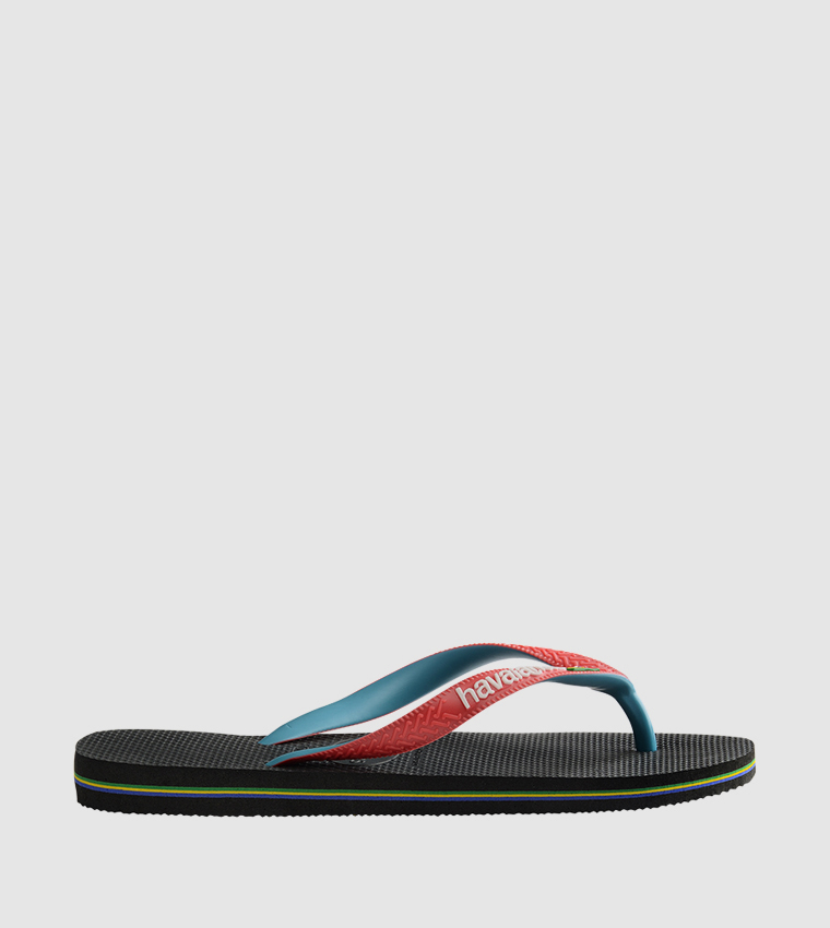 Buy Havaianas Brasil Mix Mini Me Flip Flops In Black | 6thStreet UAE