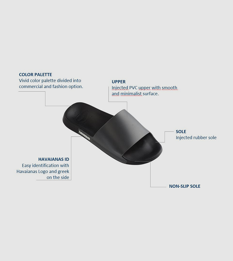 Buy Havaianas Classic Slides Slides In Black | 6thStreet UAE