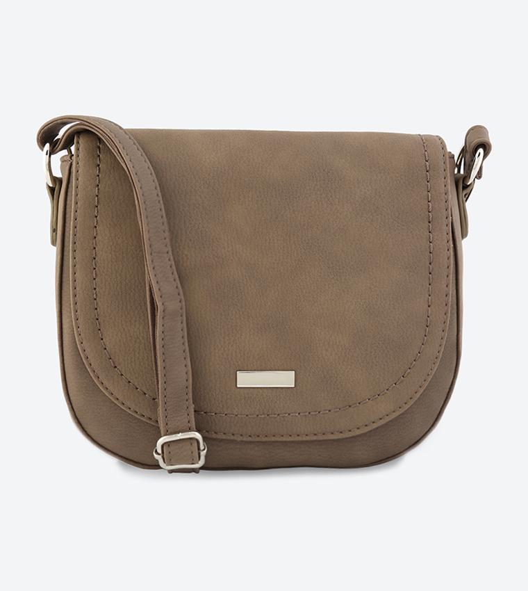 Buy R&B Front Flap Cross Body Bag Green In Green | 6thStreet Saudi Arabia