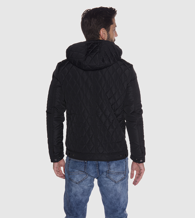 Buy R&B Stitched Bomber Jacket Black In Black | 6thStreet UAE