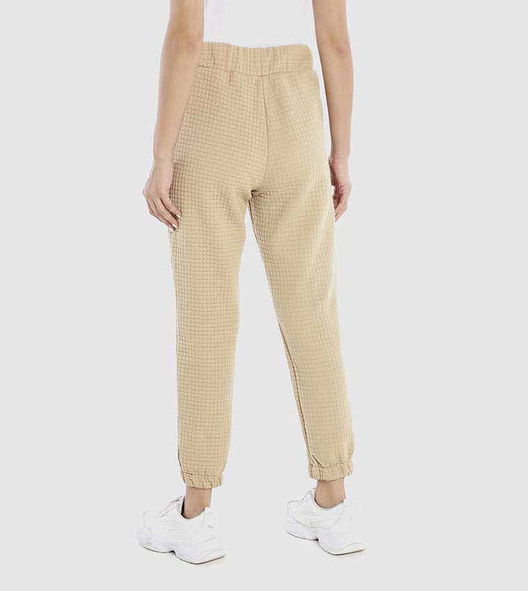 Buy R&B Solid Regular Fit Pants In Tan | 6thStreet UAE