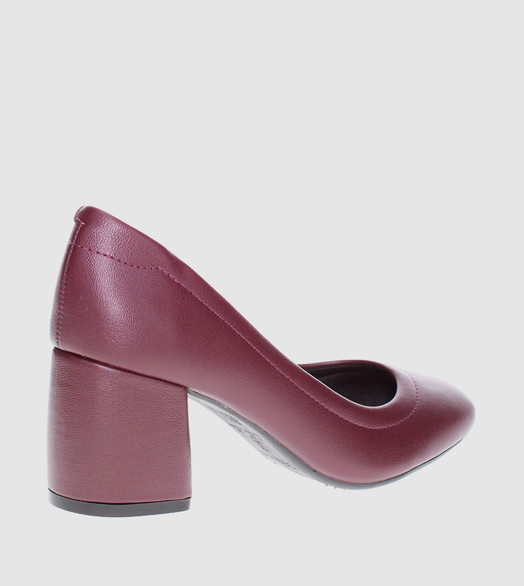 Buy Beira Rio KIARA Block Heel Pumps In Burgundy | 6thStreet Qatar
