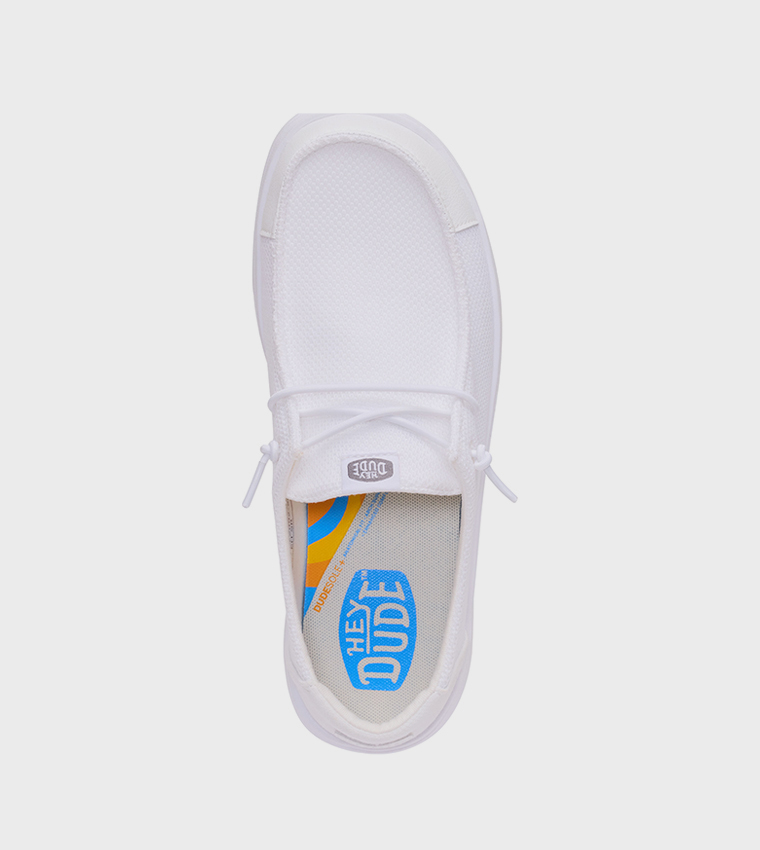 Buy HEY DUDE WENDY Work Slip On Shoes In White | 6thStreet UAE