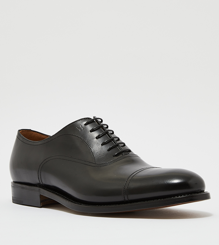 Buy Moreschi Stich Detailed Oxford Shoes In Black | 6thStreet Kuwait