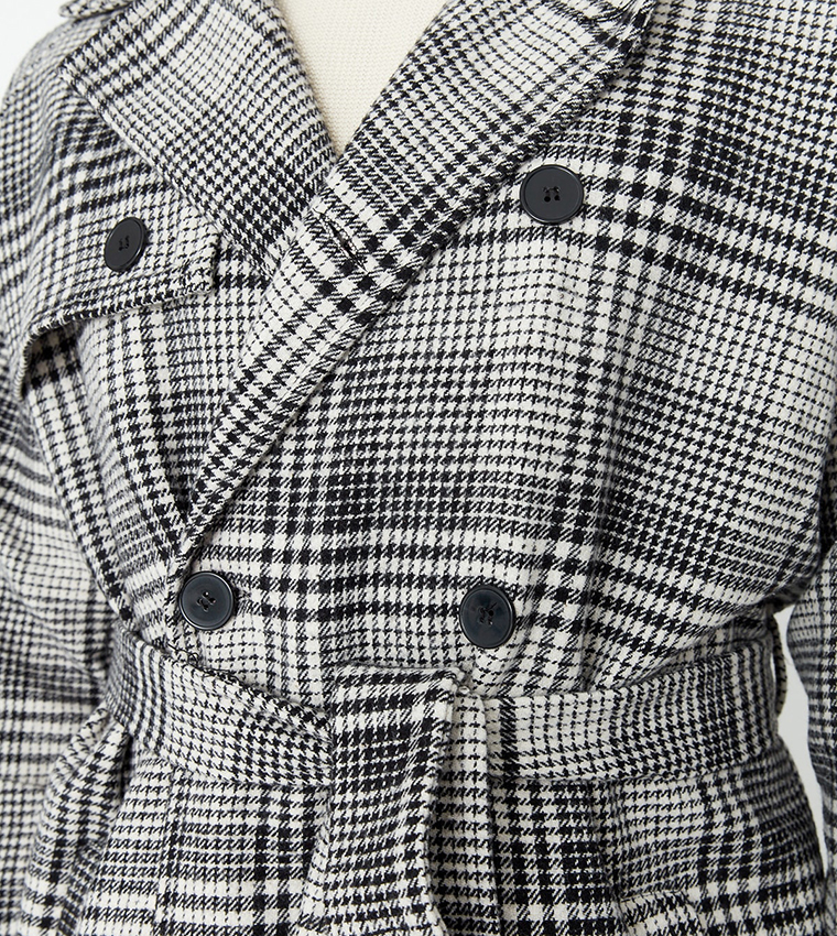Buy Trendyol Oversize Belted Maxi Plaid Cachet Coat In Multiple Colors ...