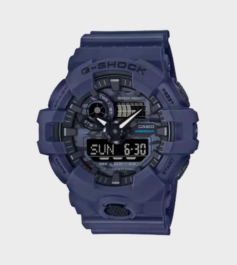 Buy G SHOCK Grey Dial Resin Strap Hybrid Watch In Navy | 6thStreet Qatar
