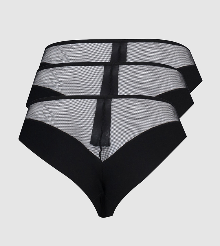 Buy Trendyol Mesh Micro Briefs In Black | 6thStreet Qatar