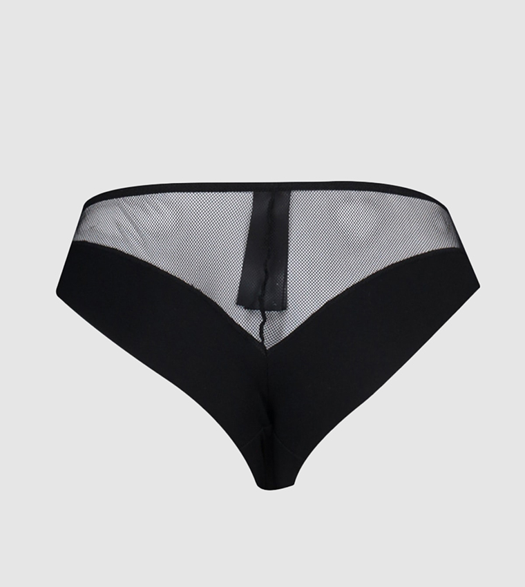 Buy Trendyol Mesh Micro Briefs In Black | 6thStreet Qatar
