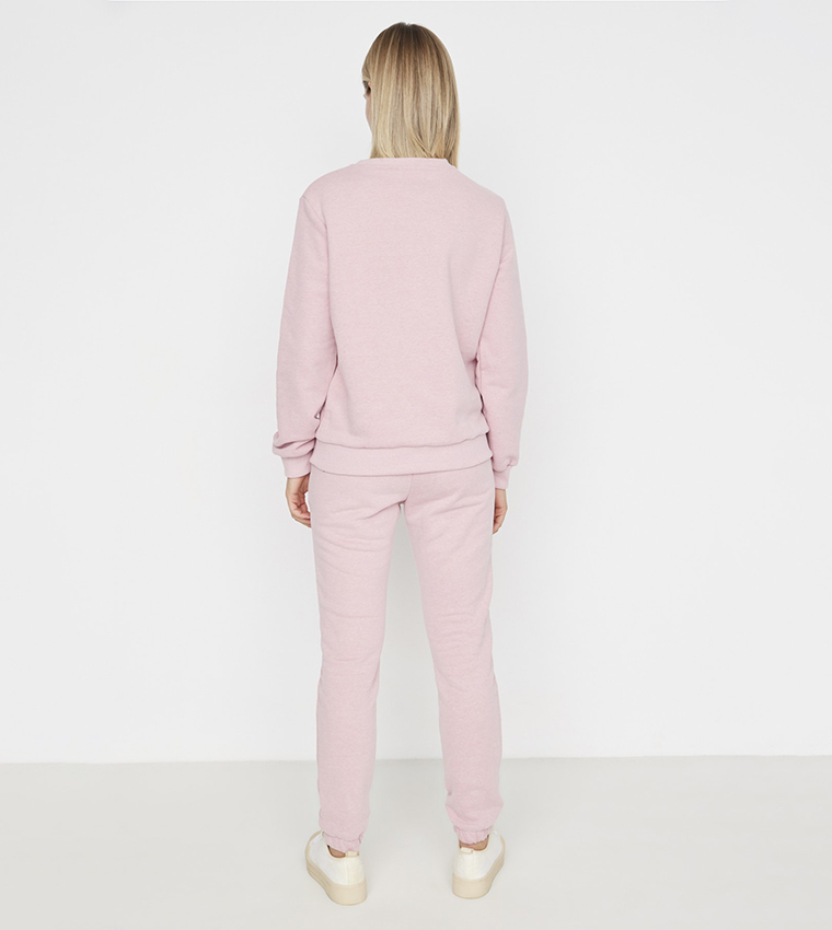Buy Trendyol Printed Knitted Tracksuit In Rose | 6thStreet UAE