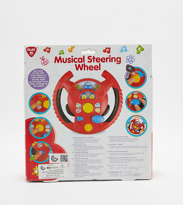 Buy R&B Kids Musical Steering Wheel Toy In Red | 6thStreet UAE