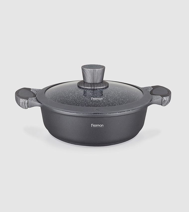 Buy Fissman Shallow Casserole Prestige Series Greblon C3, 28x8cm 4.1Ls ...