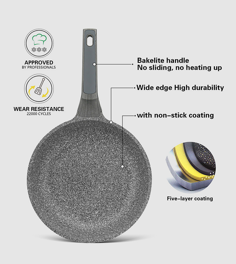 Buy Fissman Prestige Series Aluminum Frying Pan With Non Stick Greblon ...