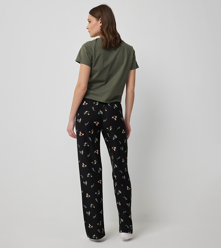 Buy Ardene Printed Pyjama Pants In Black | 6thStreet Qatar
