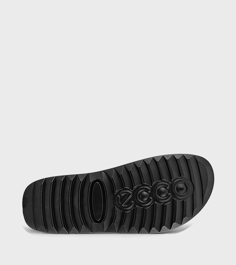 Buy ECCO COZMO Velcro Closure Sandals In Black | 6thStreet UAE