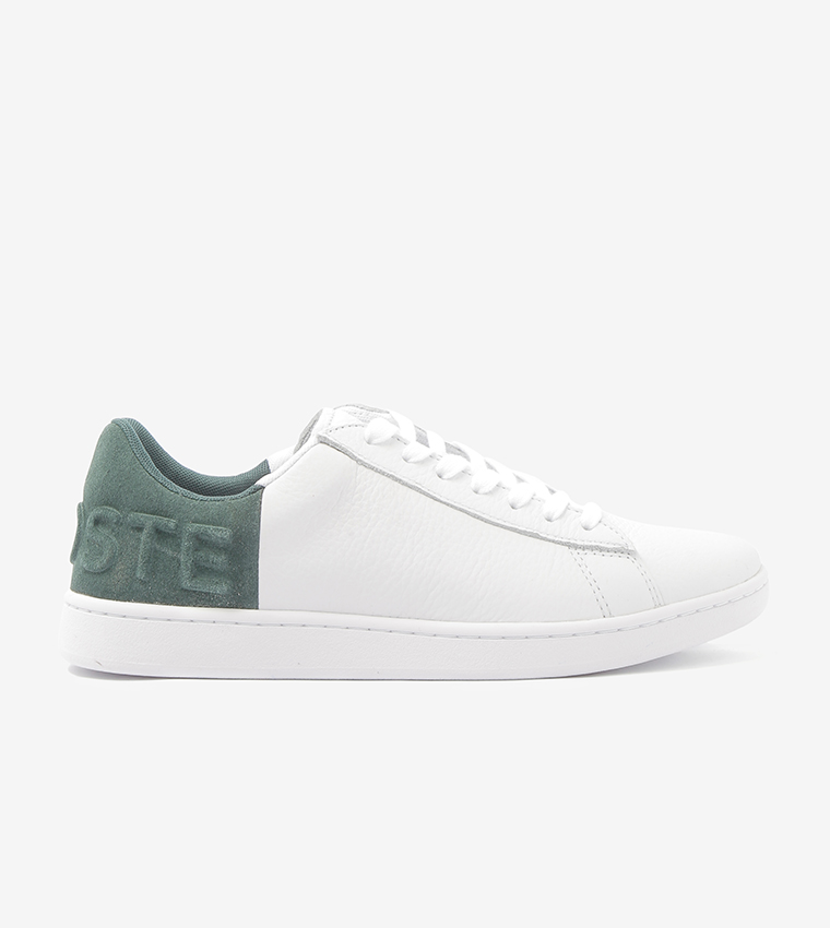 Buy Lacoste Round Toe Laceups Clouser Sneakers White In White ...