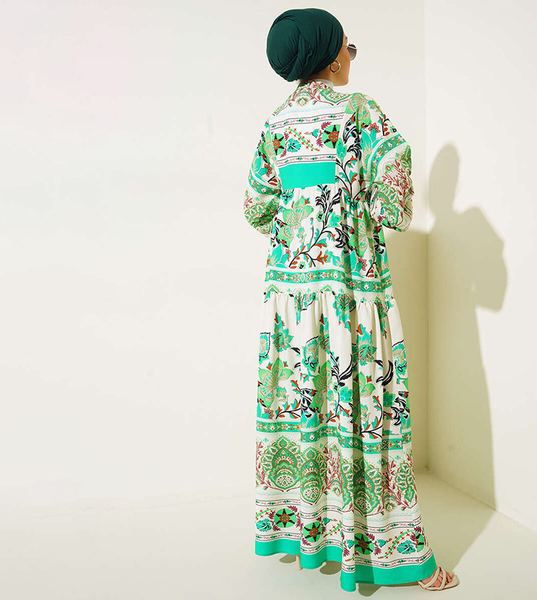 Buy Bigdart Patterned Long Sleeves Maxi Dress In Multiple Colors ...