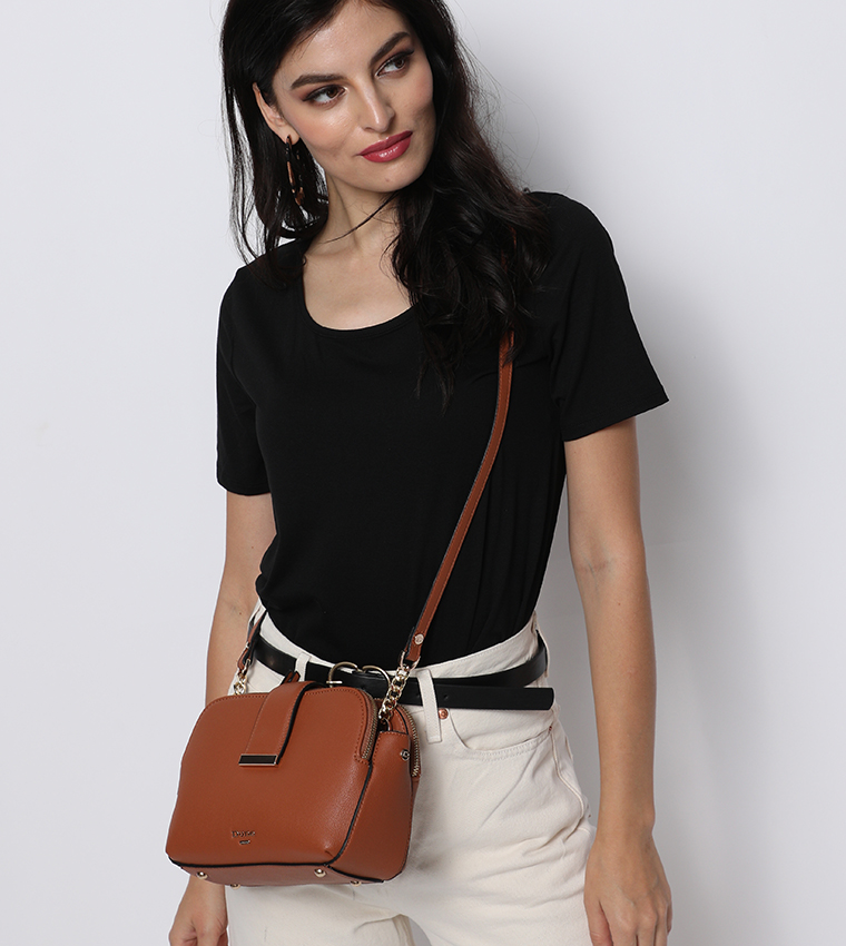 Buy Dune London Duilts Small 3 Compartment Xbody Tan In Tan