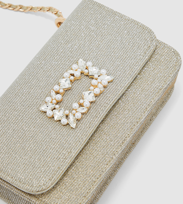 Buy Dune London Bouclay Di Crossbody Bag Gold In Gold | 6thStreet Qatar