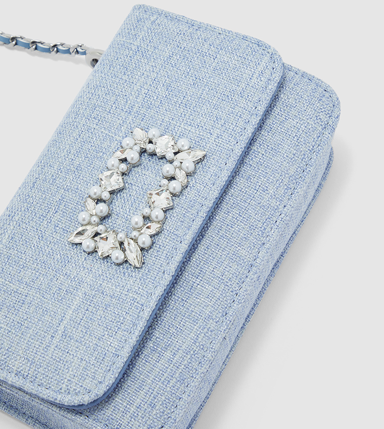 Buy Dune London Bouclay Di Crossbody Bag Blue In Blue | 6thStreet Qatar