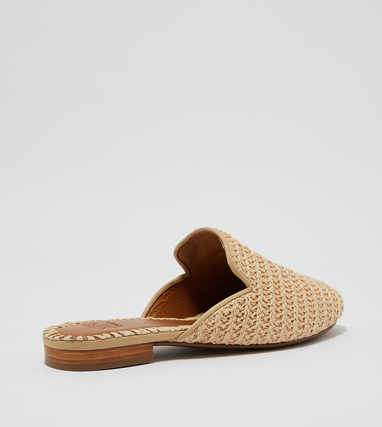 Buy Dune London Crochet Backless Mules In Brown | 6thStreet Bahrain