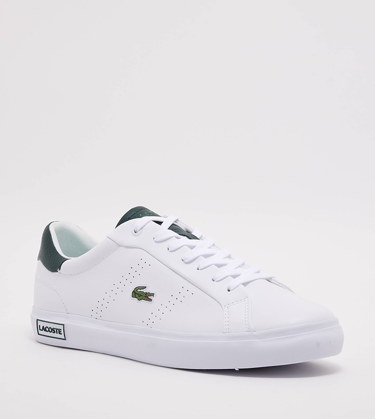 Buy Lacoste POWERCOURT Logo Detail Sneakers In White | 6thStreet Kuwait