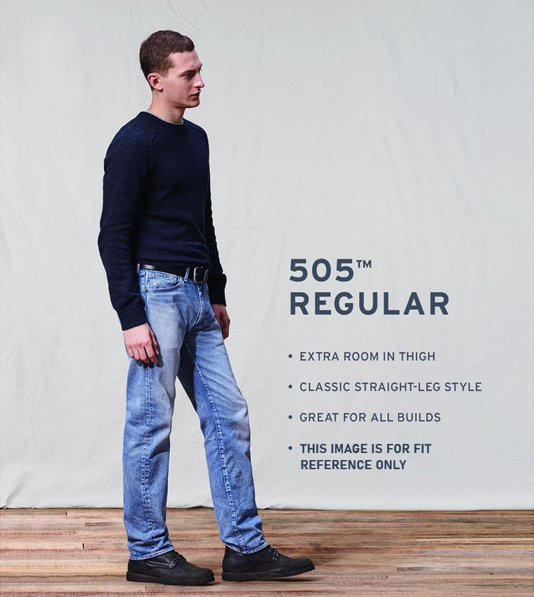 Buy Levi's 505 Straight Fit 5 Pocket Jeans In Blue | 6thStreet UAE