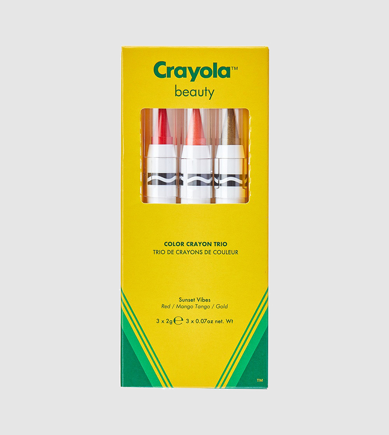 Buy Crayola Beauty Crayola Lip Crayon Trio Sunset Vibes Red, Mango ...