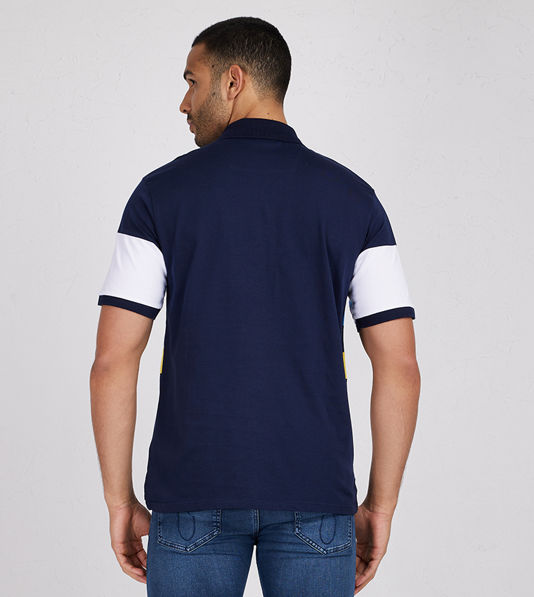 Buy Nautica DEXTER Color Block Polo T Shirt In DARK NAVY | 6thStreet UAE