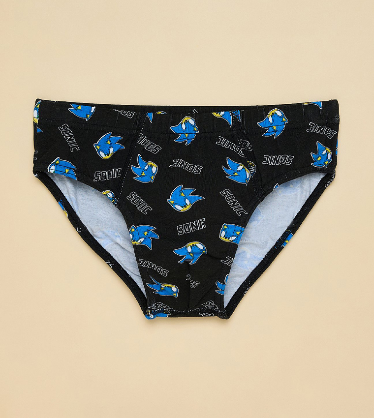 Buy R&B 3 Pack Sonic Print Briefs In Multiple Colors | 6thStreet UAE