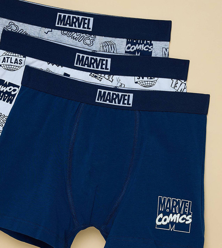 Buy R&B 3 Pack Marvel Print Boxers In Multiple Colors | 6thStreet UAE