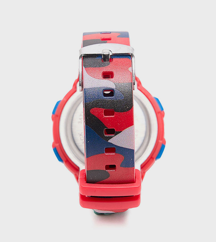 Buy R&B Silicon Strap Digital Watch In Red | 6thStreet UAE
