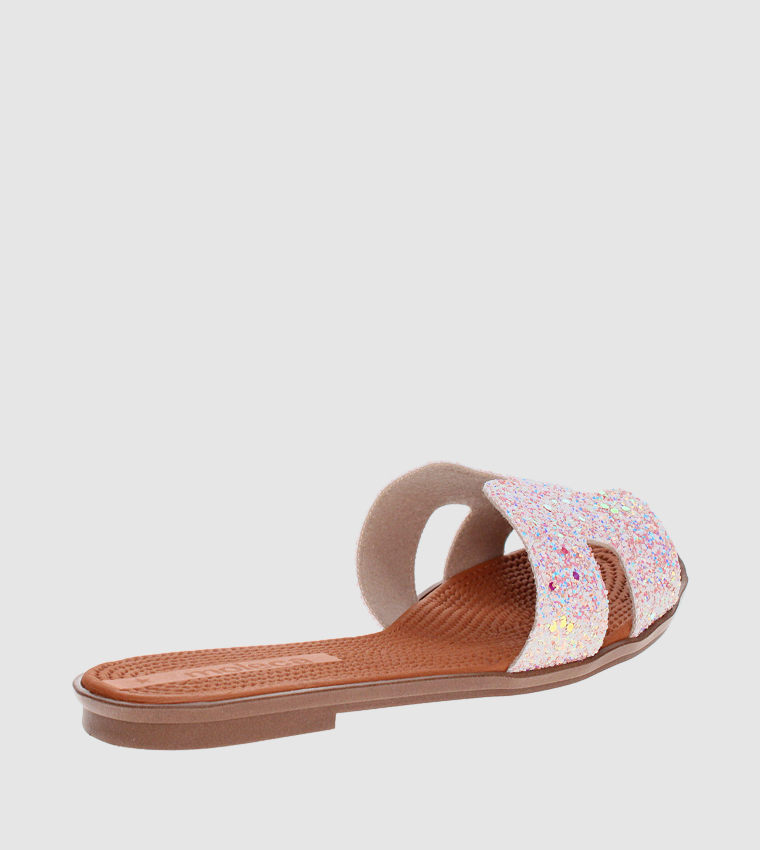Buy Moleca HOLLY Glitter Flat Sandals In Multiple Colors | 6thStreet UAE