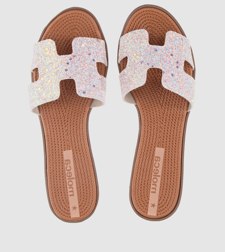 Buy Moleca HOLLY Glitter Flat Sandals In Multiple Colors | 6thStreet UAE