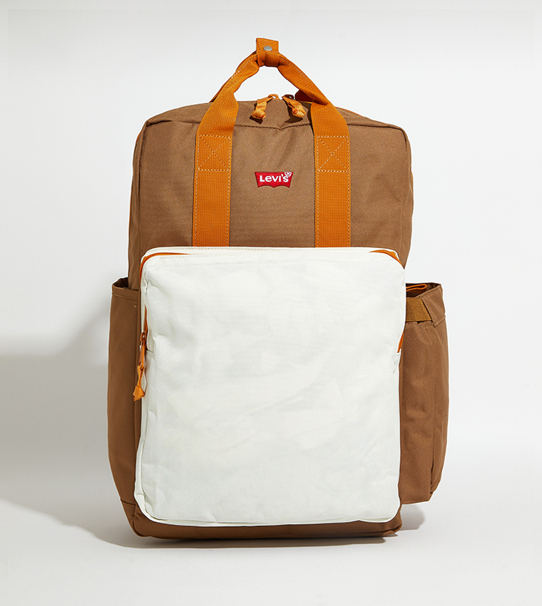 Buy Levi's Color Block Logo Detail Backpack In White | 6thStreet Qatar