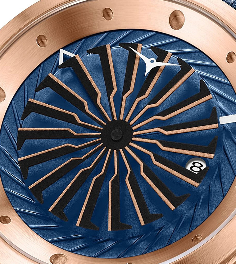 Buy Zinvo Blade Galaxy Rose Gold/ Blue Analogue Watch In Blue ...