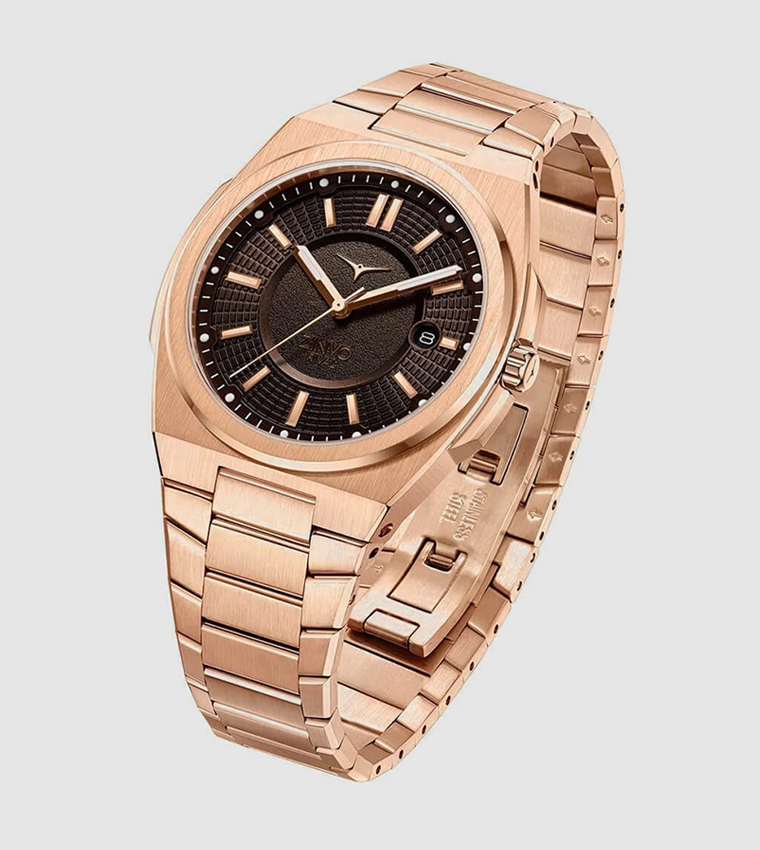 Buy Zinvo Rival Rose Gold Quartz Analogue Watch In Pink | 6thStreet Qatar