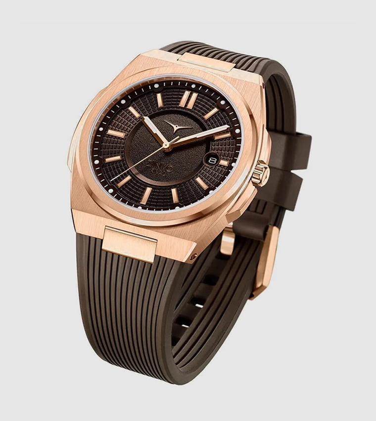 Buy Zinvo Rival Rose Gold Quartz Analogue Watch In Pink | 6thStreet Qatar
