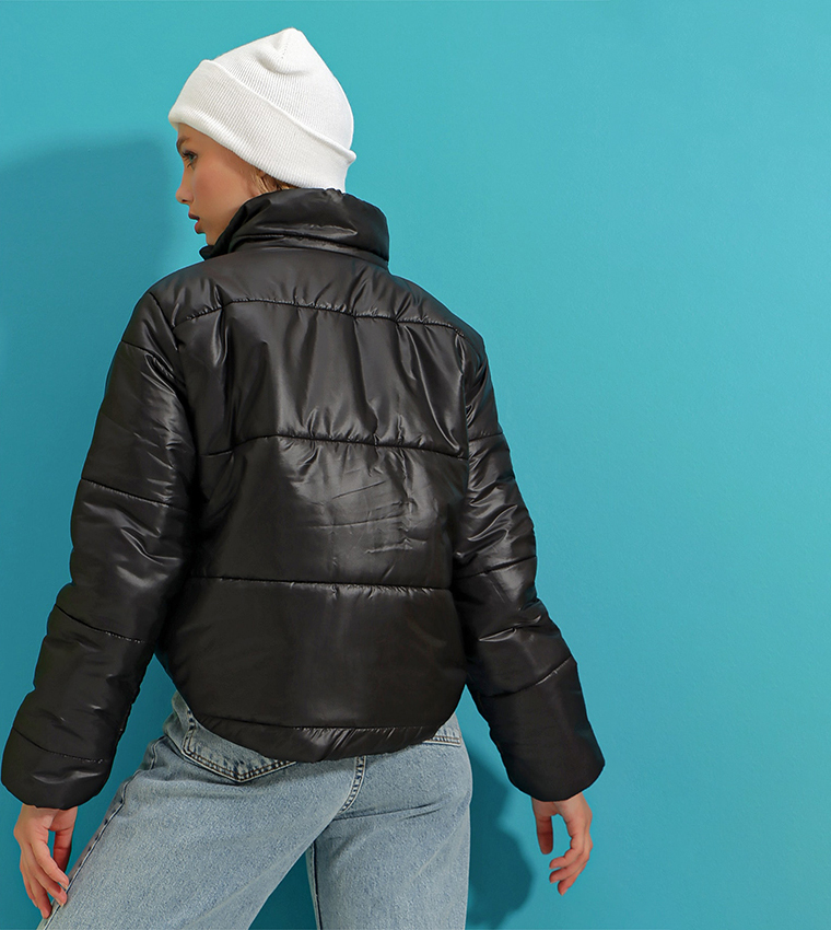 Buy Trend Alaçatı Stili High Neck Zip Through Inflatable Inflatable ...