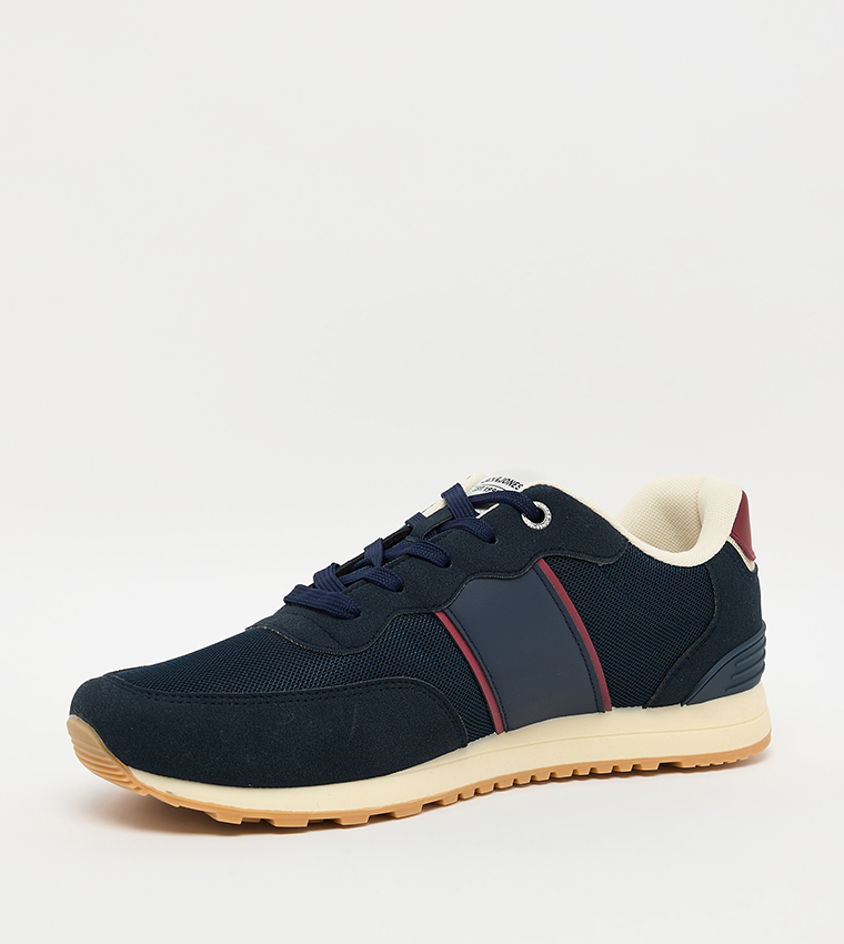 Buy Jack & Jones Spirit Lace Up Runner Sneakers In NAVY BLUE ...