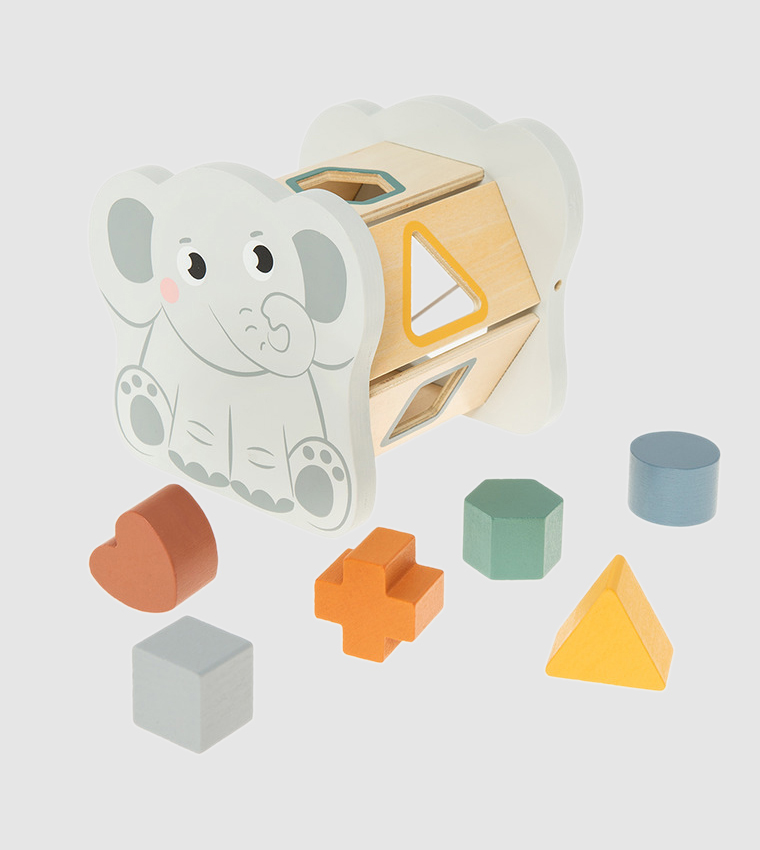 Buy R&B Kids Elephant Shape Sorter Wooden Toy In Multiple Colors ...