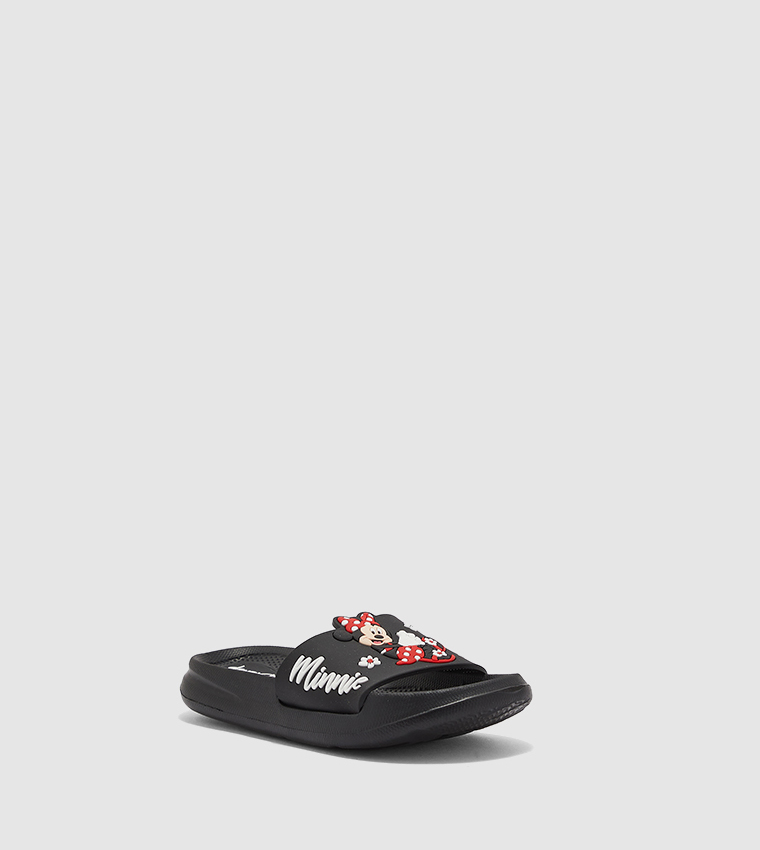 Buy Minnie Girls Slides Black In Black | 6thStreet UAE
