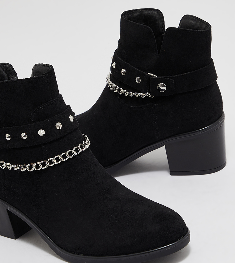 Buy Jenny Fairy @ CCC Round Toe Ankle Boots In Black | 6thStreet Qatar