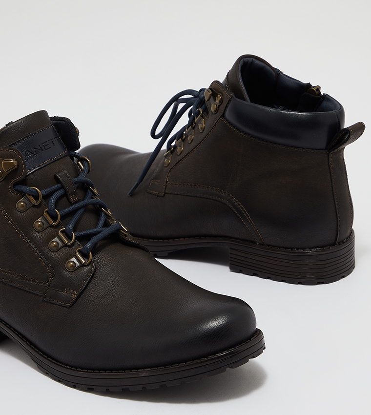 Buy Lanetti @ CCC Round Toe Boots In Brown | 6thStreet UAE