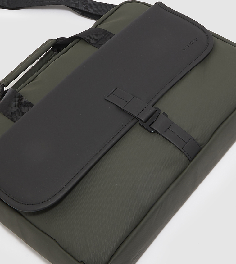 Buy Lanetti @ CCC Colorblock Laptop Bag In Green | 6thStreet Saudi Arabia