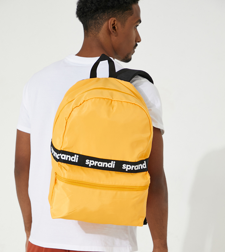 Buy Sprandi Solid Backpack In Orange | 6thStreet UAE