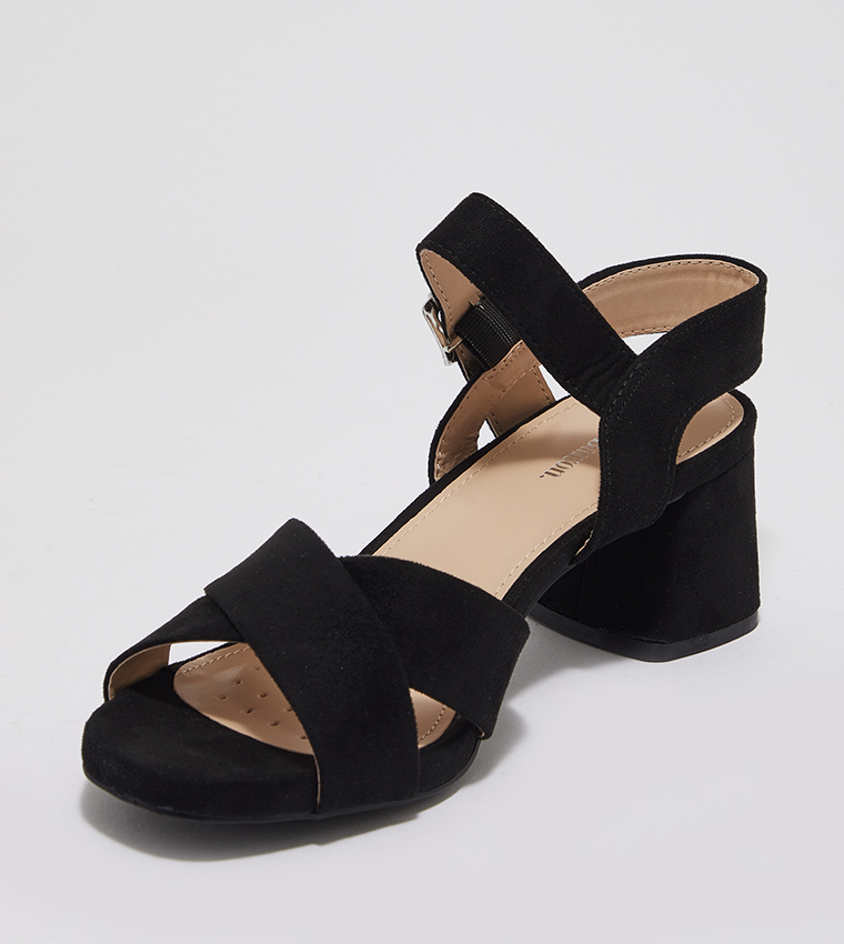 Buy Clara Barson @ CCC Open Toe Block Heels In Black | 6thStreet Oman