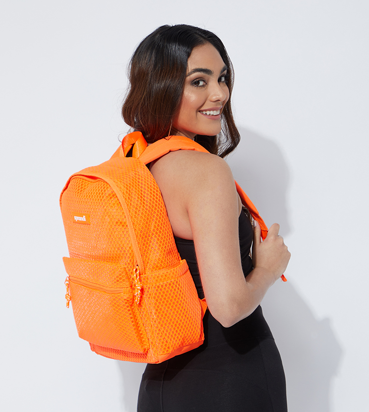 Buy Sprandi @ CCC Logo Embossed Mesh Backpack In Orange | 6thStreet UAE