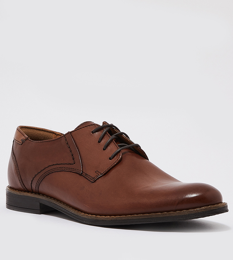Buy Lasocki @ CCC Open Flap Lacing Derby Shoes In Brown | 6thStreet UAE