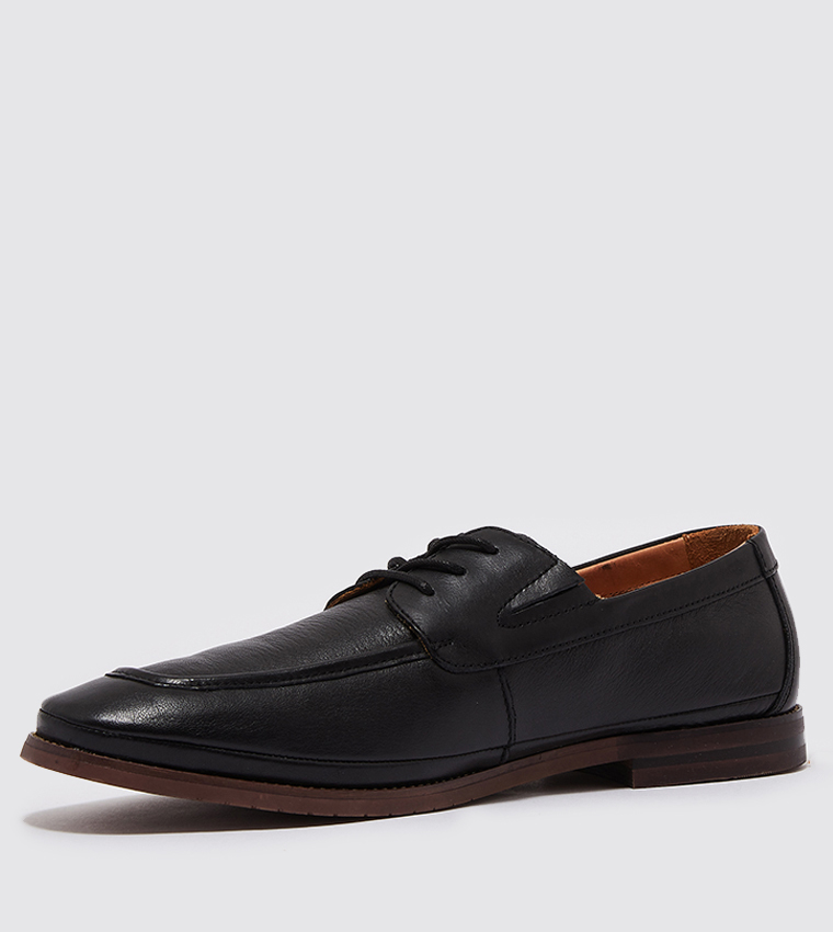 Buy Gino Rossi @ CCC Open Flap Lacing Derby Shoes In Black | 6thStreet ...